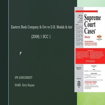 Eastern Book Company & Ors. v. D.B. Modak & Anr. | PPT