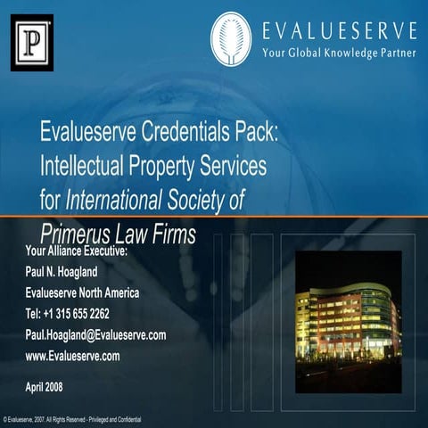 Evalueserve: An Introduction Sales lead generation; | PPT