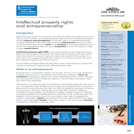 Intellectual property rights and entrepreneurship - UK Intellectual ...