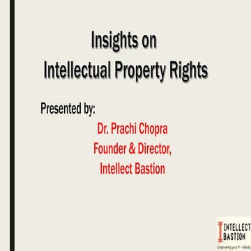 Insights on Intellectual Property Rights | PPTX