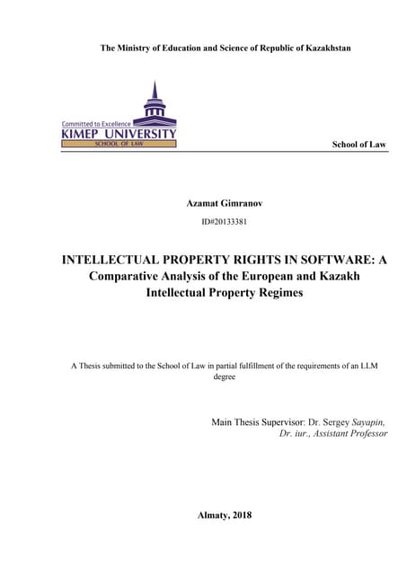 Intellectual Property Rights in Software | PPT