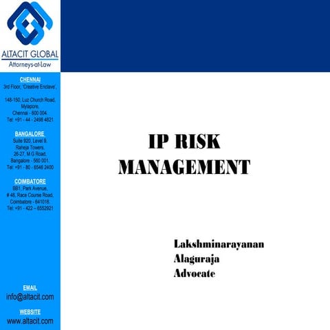 Ip risk management | PPT