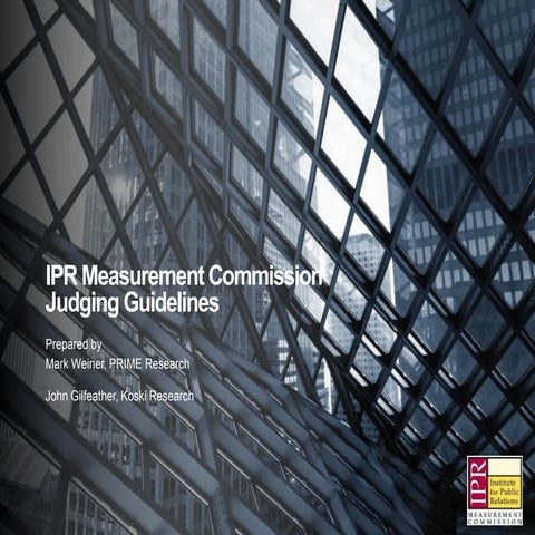 IPR Measurement Commission Judging Guidelines | PPT