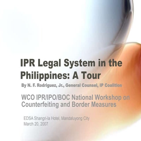 Ipr legal system a tour | PPT