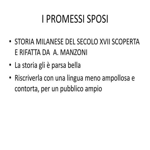 I promessi sposi | PPTX