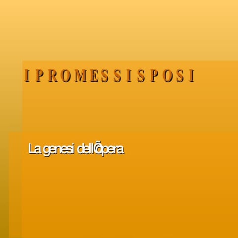 I Promessi Sposi Power Point | PPT