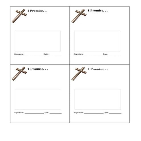 I promise cards | PDF