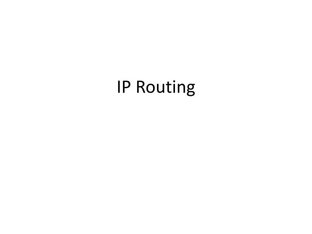 Default routing | PDF