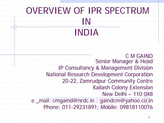 IPR patent copyright trademark industrial design | PPT
