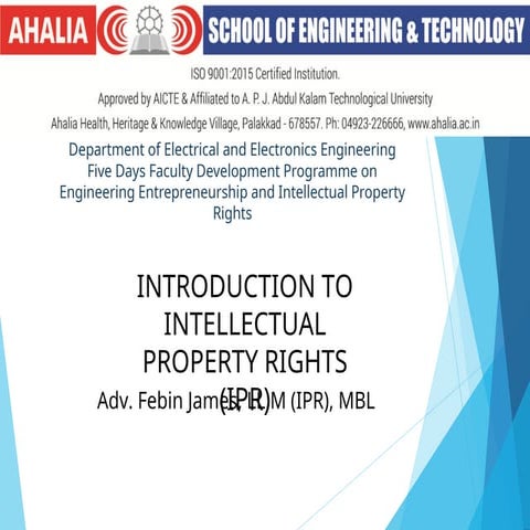 Intellectual property basics overview Ahalya | PPT