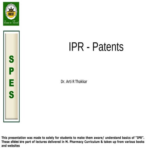 Ipr patents | PPT