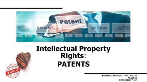 Intellectual Property Rights presentation | PPTX | Law