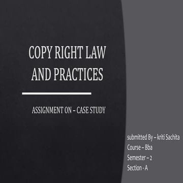 Intellectual property right case studies | PPTX