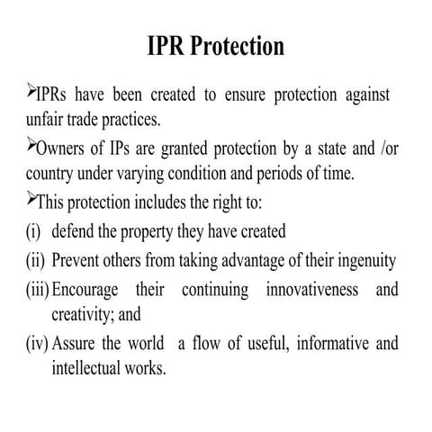 IPR Protection in agriculture for farmers need | PPT