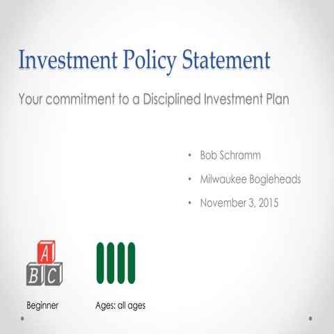 Investment Policy Statement - Milwaukee Bogleheads | PPTX | Mutual ...