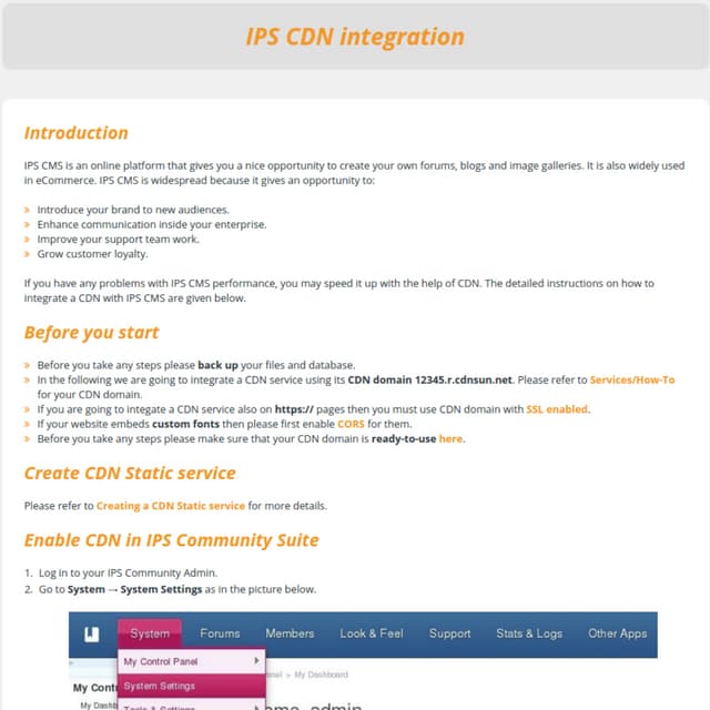 Step by step instructions for setting up Odoo CMS with CDN | PDF