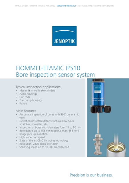 Ips100 Optic Technology for Bore Inspections | PDF