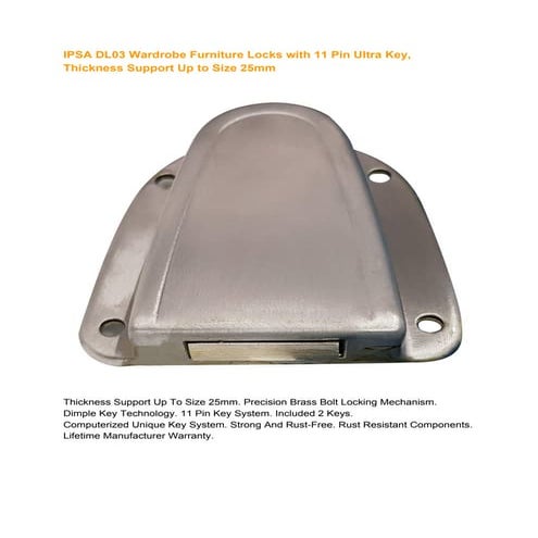 IPSA DL03 Wardrobe Furniture Locks With Lifetime Warranty | PDF