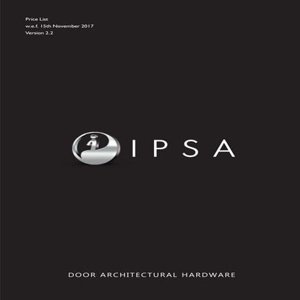 IPSA INDIA Price List 2018 | PDF