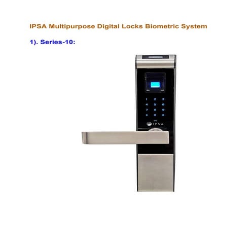 Ipsa multipurpose digital locks biometric system | PDF | Home Security ...