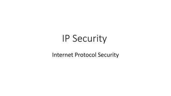 IPsec for IMS | PPT
