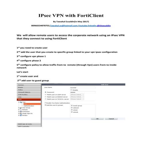 I psec vpn with forti client | PDF