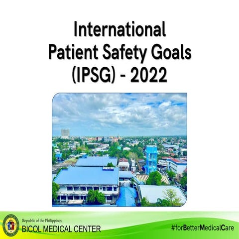 International patient safety goals by JCI | PDF