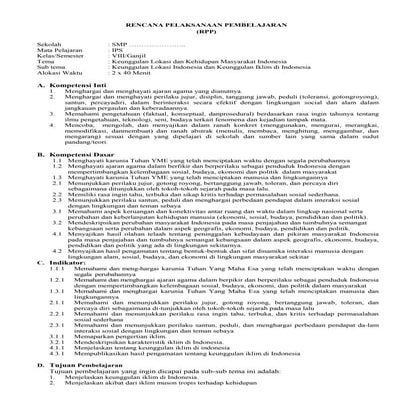 RPP IPS Kelas VIII | PDF