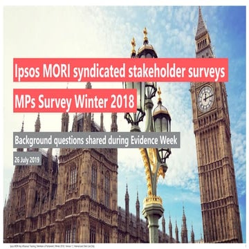 Ipsos MORI multi-client biannual survey of MPs | PPT