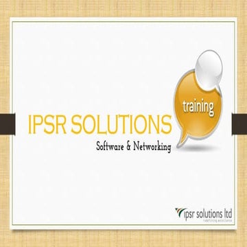 Ipsredu Solutions | Training Programs | PPTX