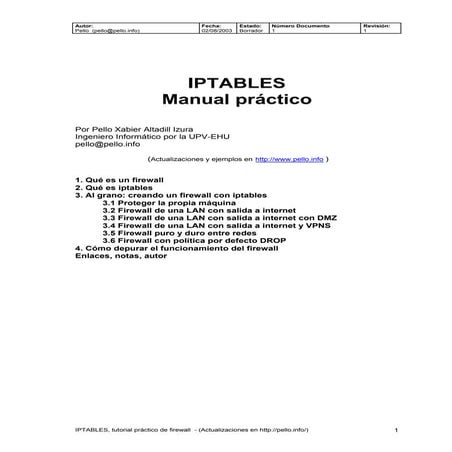 Firewalls iptables | PDF