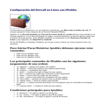 Ip tables manual | PDF
