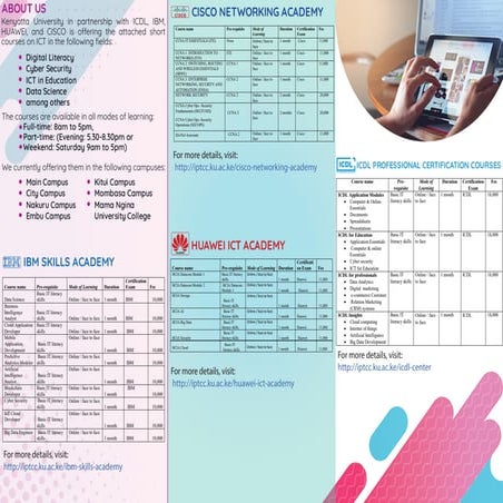 IPTCC BROCHURE COURSES WE OFFER AT OUR SCHOOL KCA UNIVERSITY | PDF