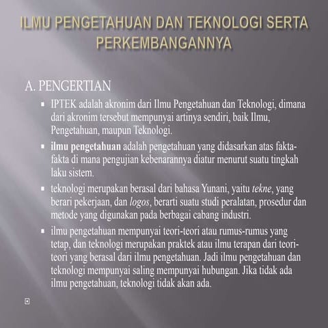Perkembangan iptek | PPT