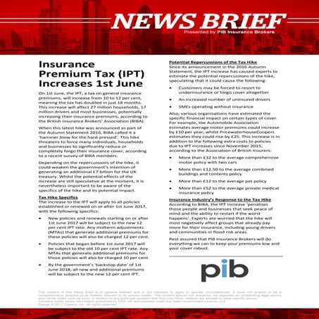 IPT increases 1st June | PDF