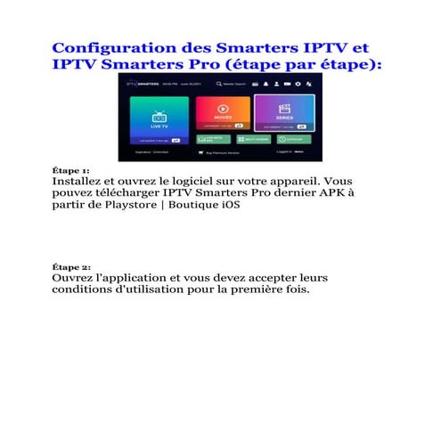 SMARTERS IPTV PRO:CONFIGURATION PAS A PAS | DOCX