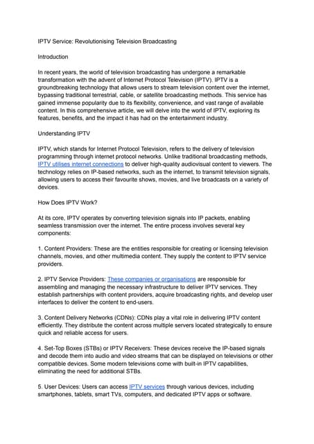 The Best Premium IPTV Service Frane.docx