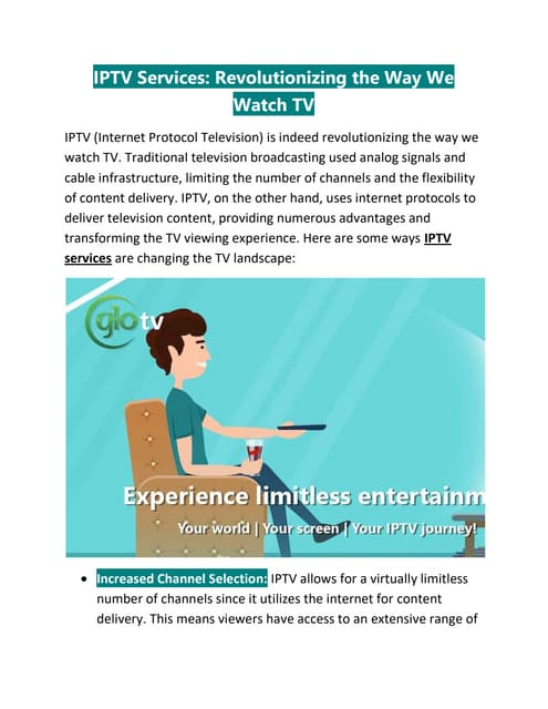 IPTV Service USA: A Modern Way to Watch TV | PDF