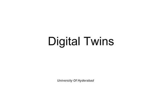 Digital Twin Technology Seminar Presentation Ppt