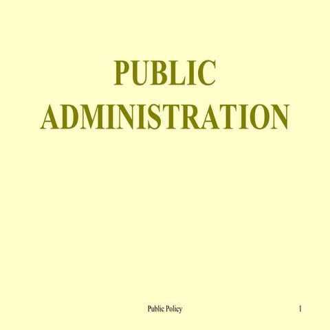 I public Administration and international | PPT