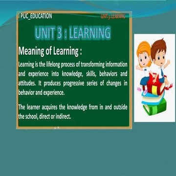 Meaning & Process of Learning | PPT