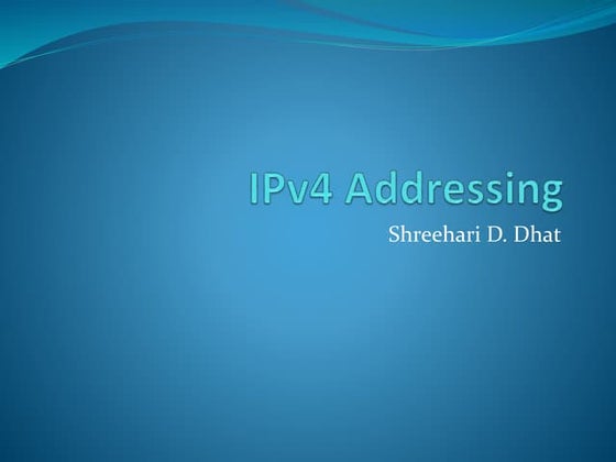 Ip address presentation | PPTX