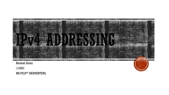 Ip address presentation | PPTX