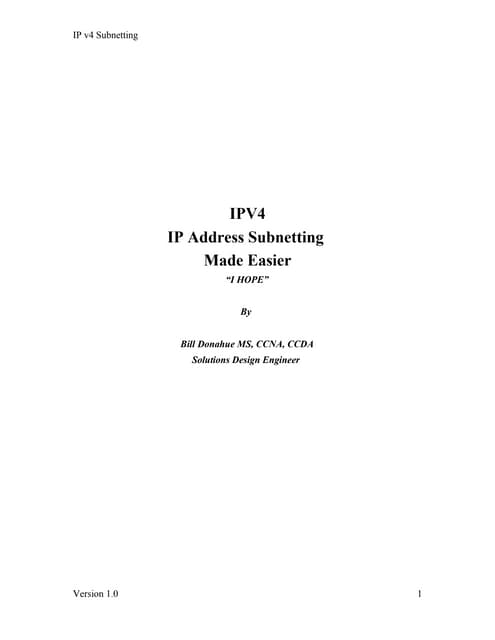 Mastering Binary For IPV4 | PPT