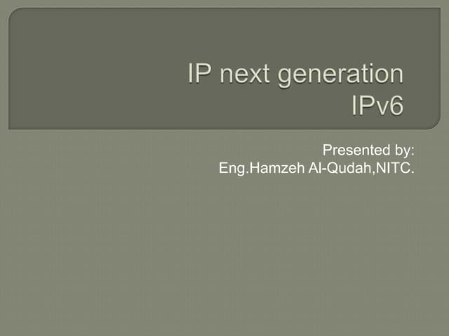 Ipv6 | PPTX
