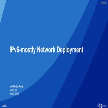 IPv6-Mostly Network Deployment: Transitioning Beyond Dual-Stack | PDF