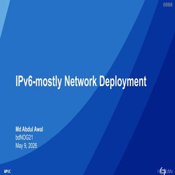 IPv6-Mostly Network Deployment: Transitioning Beyond Dual-Stack | PDF