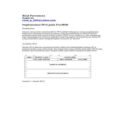 Ipv6 On Free Bsd | DOC