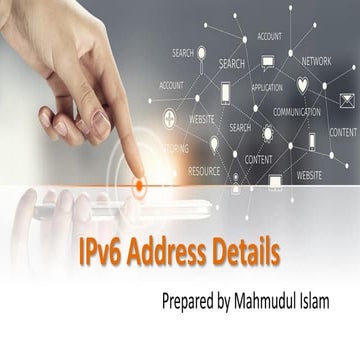 IPv6 address Details | PPT
