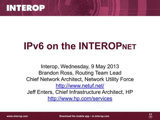Network Utility Force IPv6 training brochure | PDF